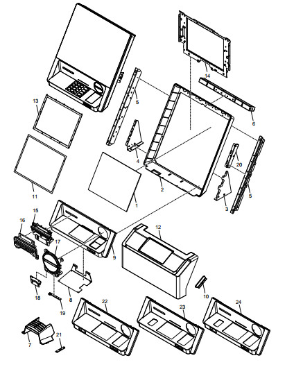FASCIA ASSEMBLY ATM Machine Parts